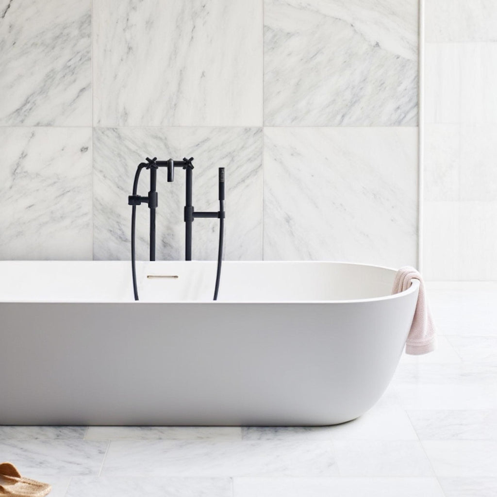 Lunigiana White Marble Honed Floor and Wall Tile 600x300mm