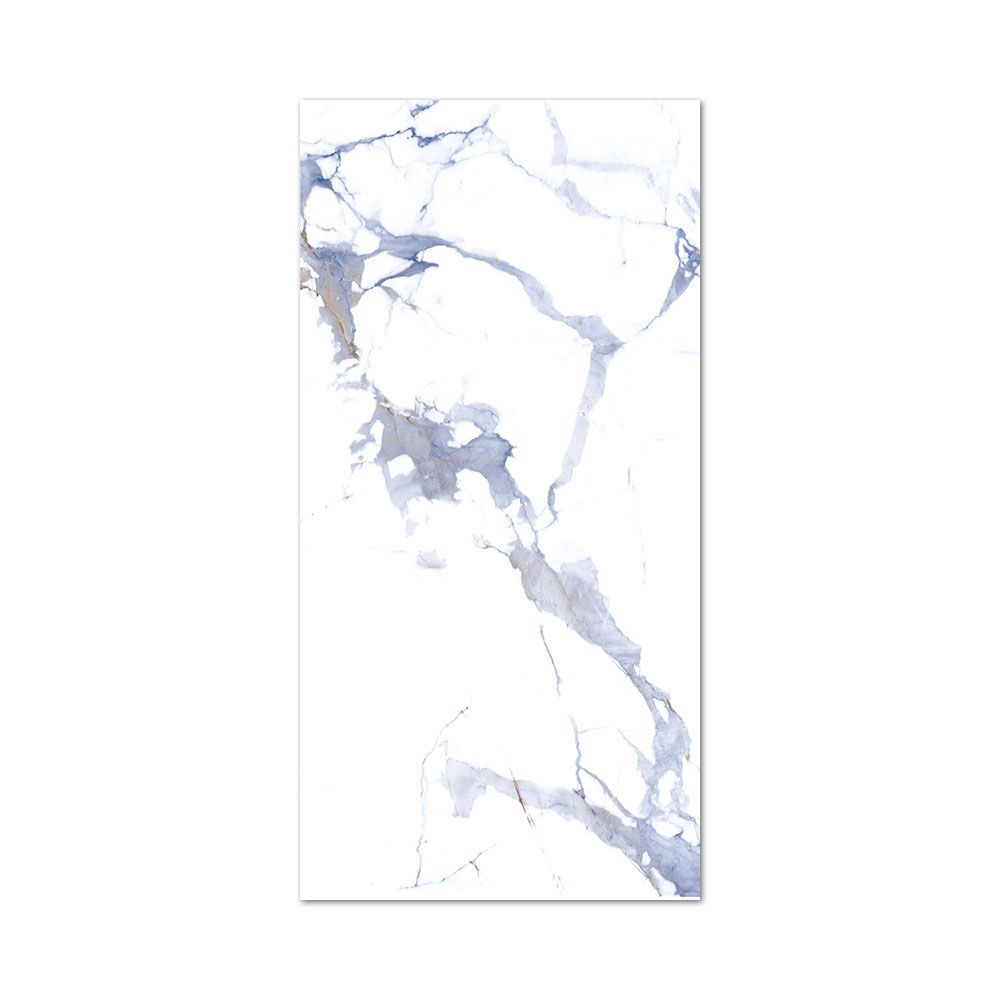 Crash Blue Marble Effect Polished Rectified Porcelain Wall & Floor Til