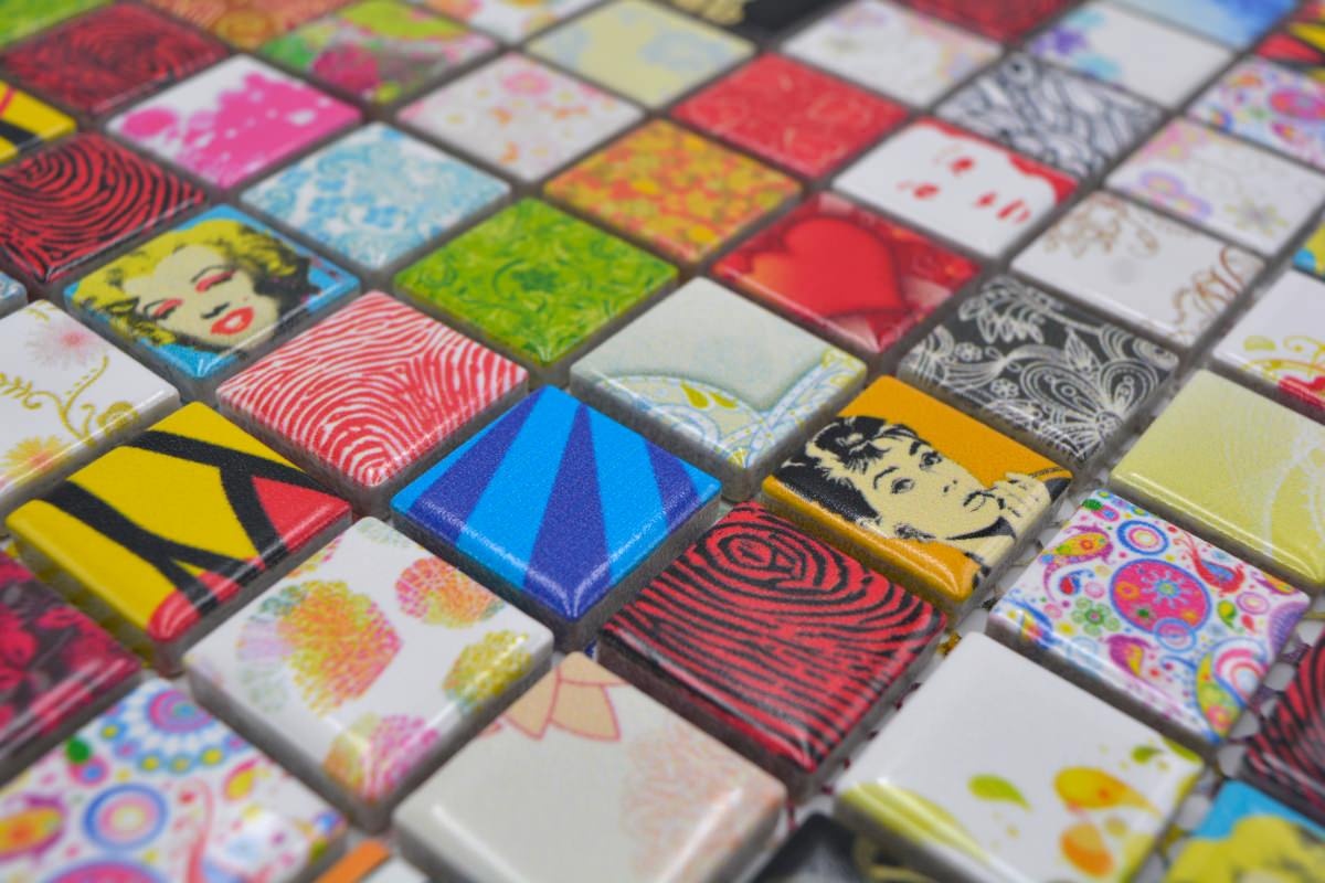 Hollywood Popcorn Theme Mosaic Tile | Luxury Tiles UK