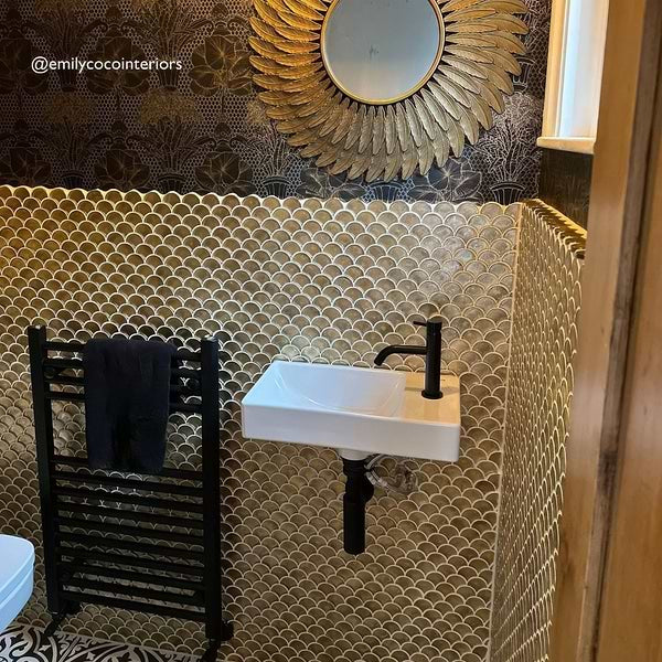 Scallop Gold Shell Mosaic Tile