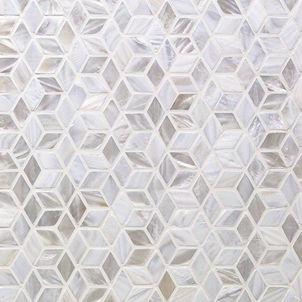 Oyster White Pearl Herringbone Polished Mosaic Tile – Luxury Tiles UK
