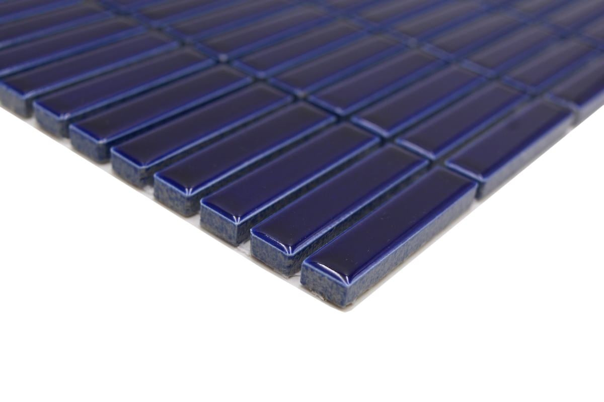Electric Blue Kit Kat Mosaic Tile | Luxury Tiles UK